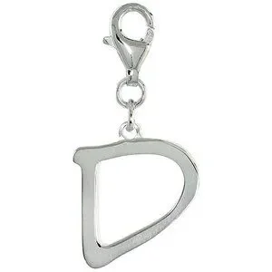 Jewelry | Sterling Silver Alphabet Pendant Block Initial C Charm With ...